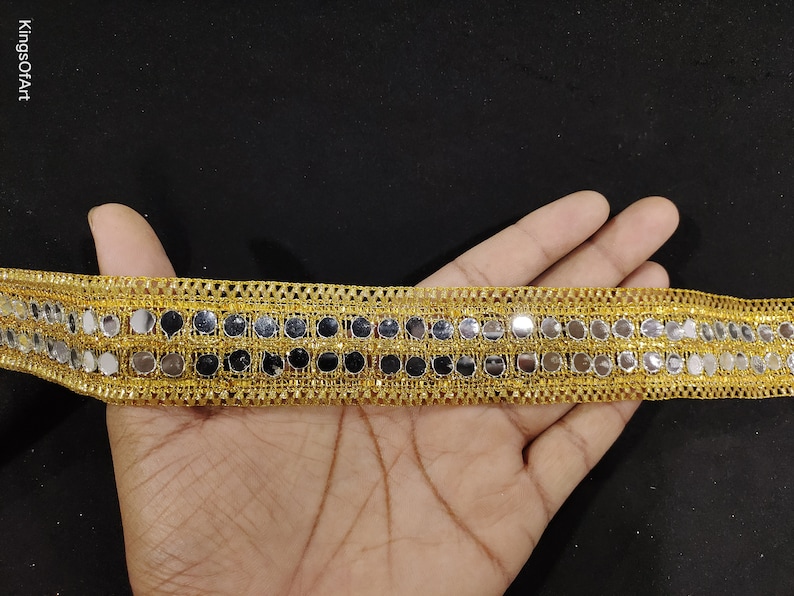 Indian Metallic Gold Glass Work Beaded Indian Hand Work - Etsy