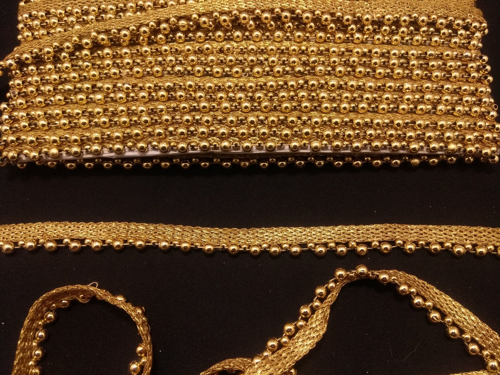 Gold Beaded Lace Indian Beaded Trim Trim Border Lace - Etsy