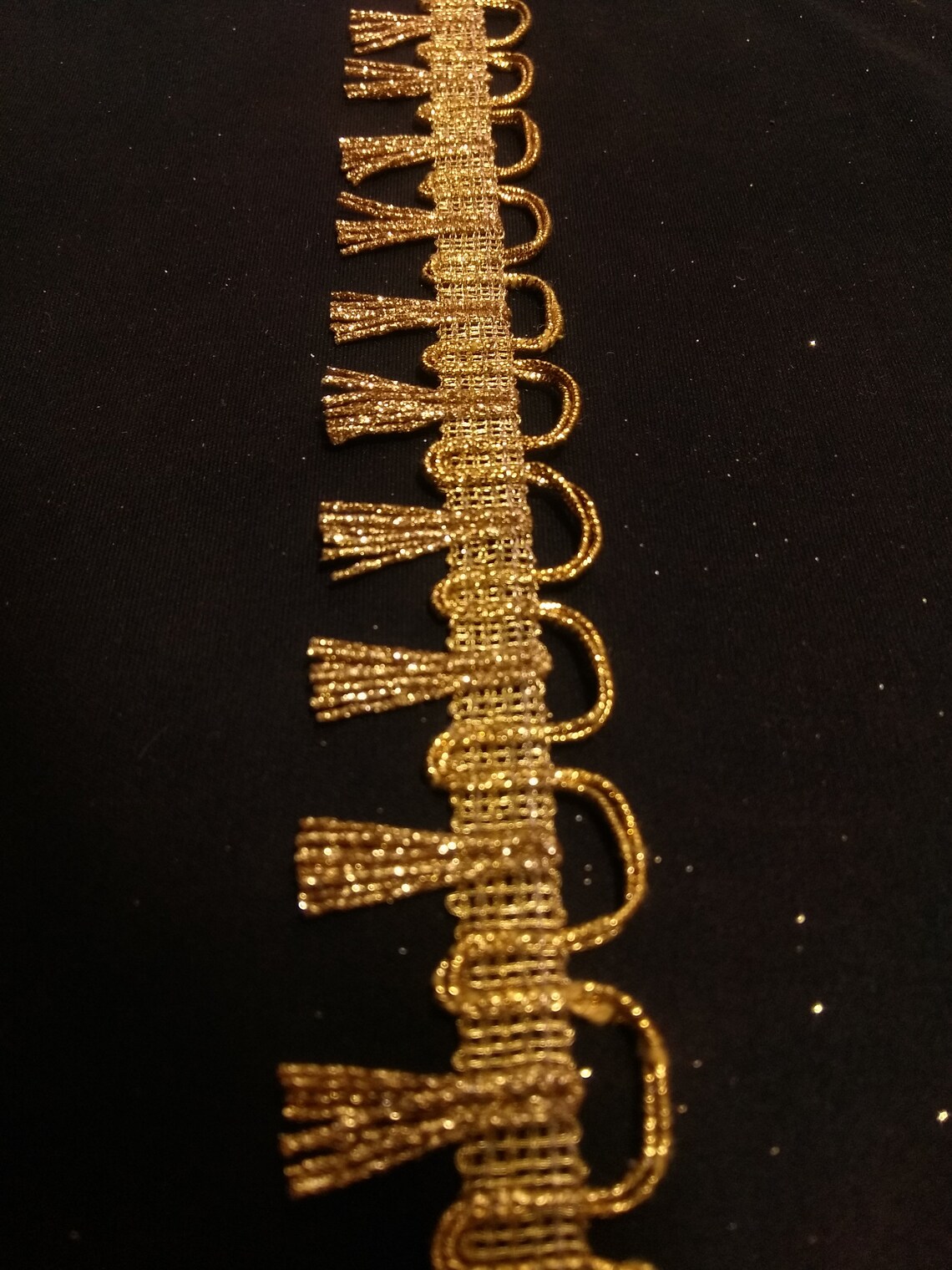 Indian Metallic Gold Woven Tassel Fringe Gold Border Ribbon | Etsy