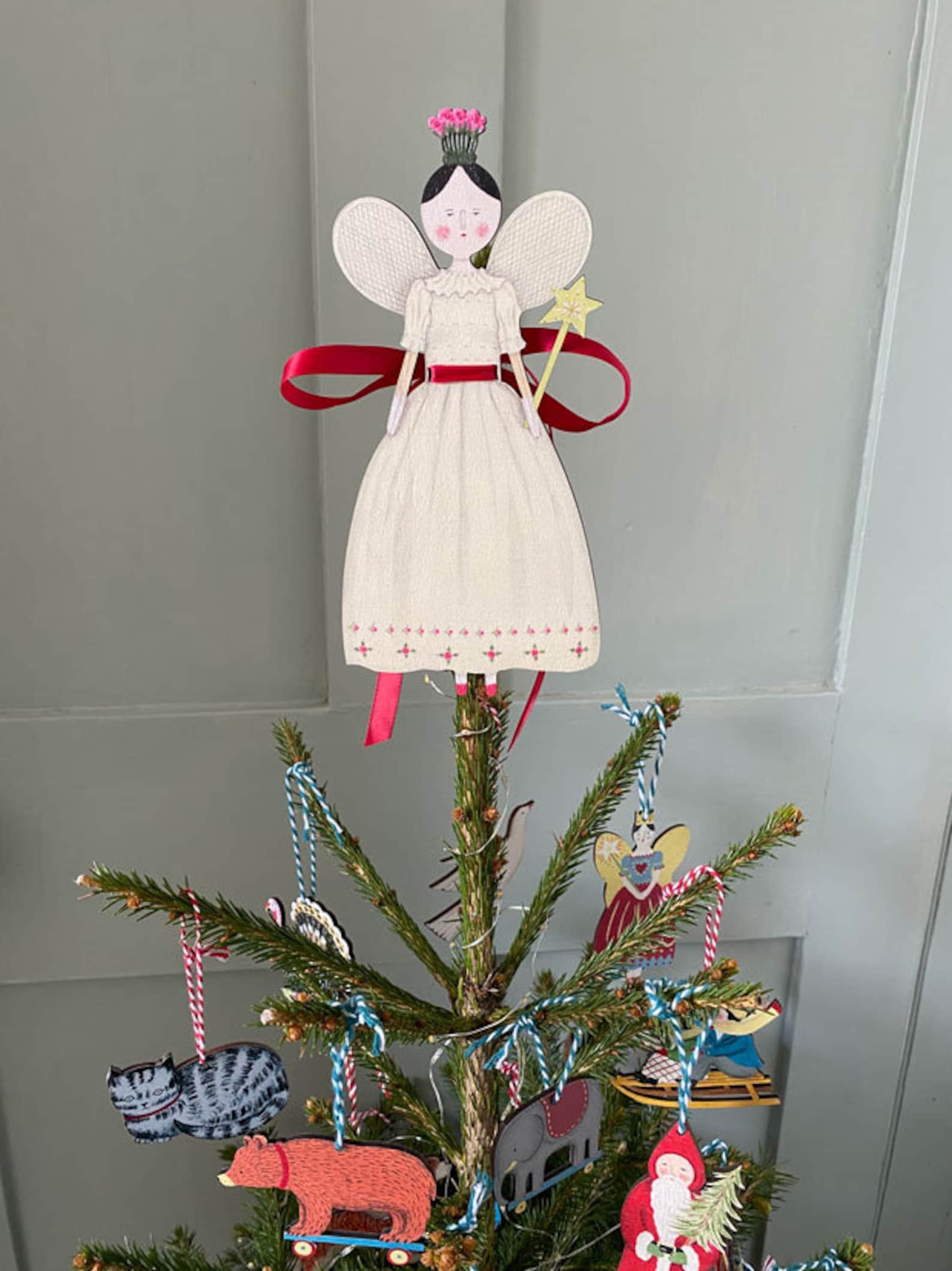 Wooden CHRISTMAS FAIRY Tree Topper - Etsy