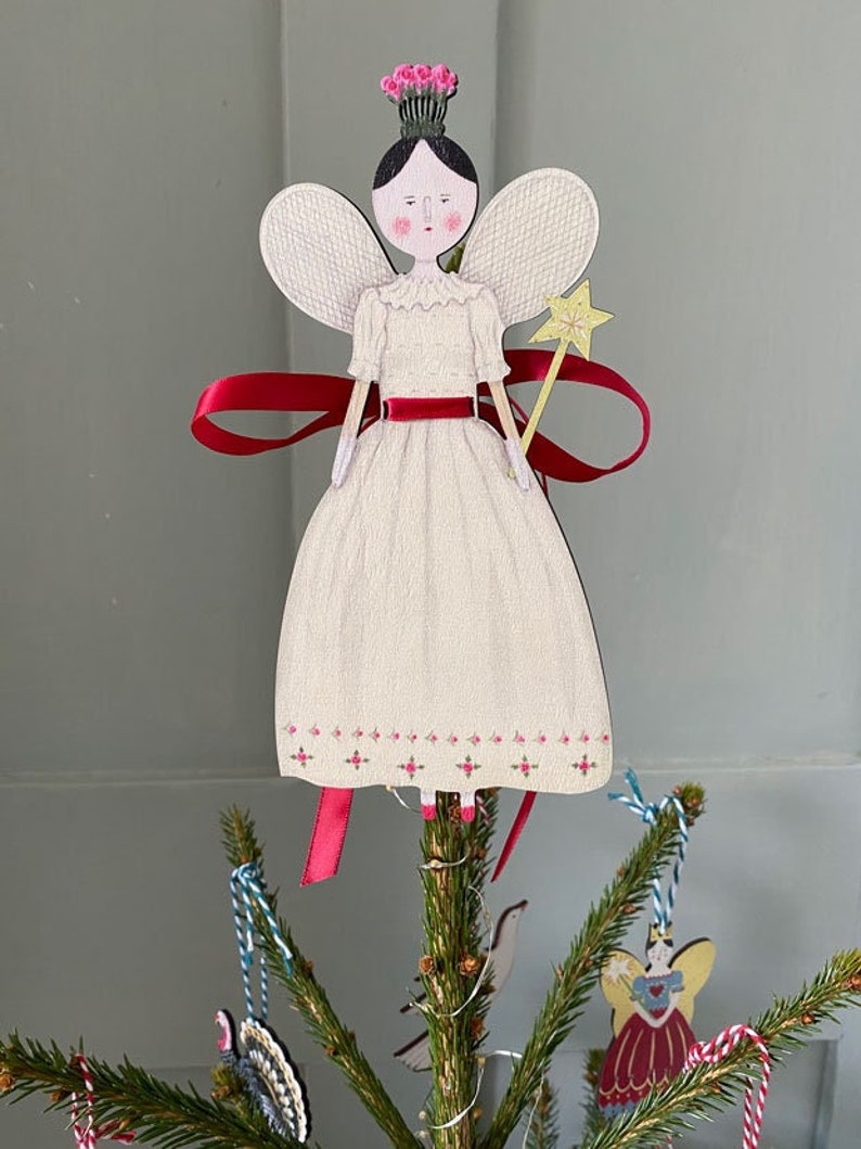 Wooden CHRISTMAS FAIRY Tree Topper - Etsy
