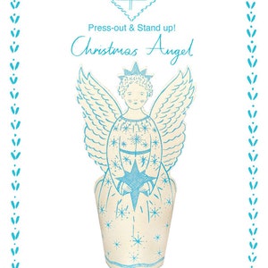 Pack of 8 Press Out Stand up Christmas Angel Greetings Cards - Etsy