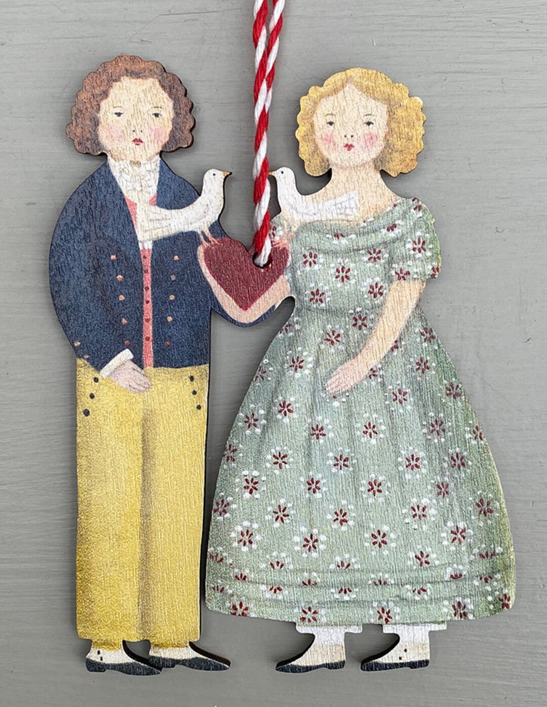 Love Token - Wooden Hanging Decoration - Etsy New Zealand