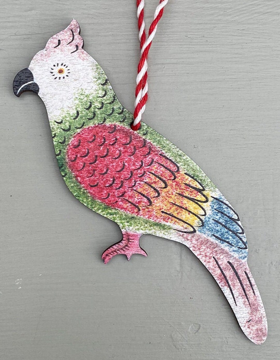Polly the Parrot Wooden Hanging Decoration - Etsy