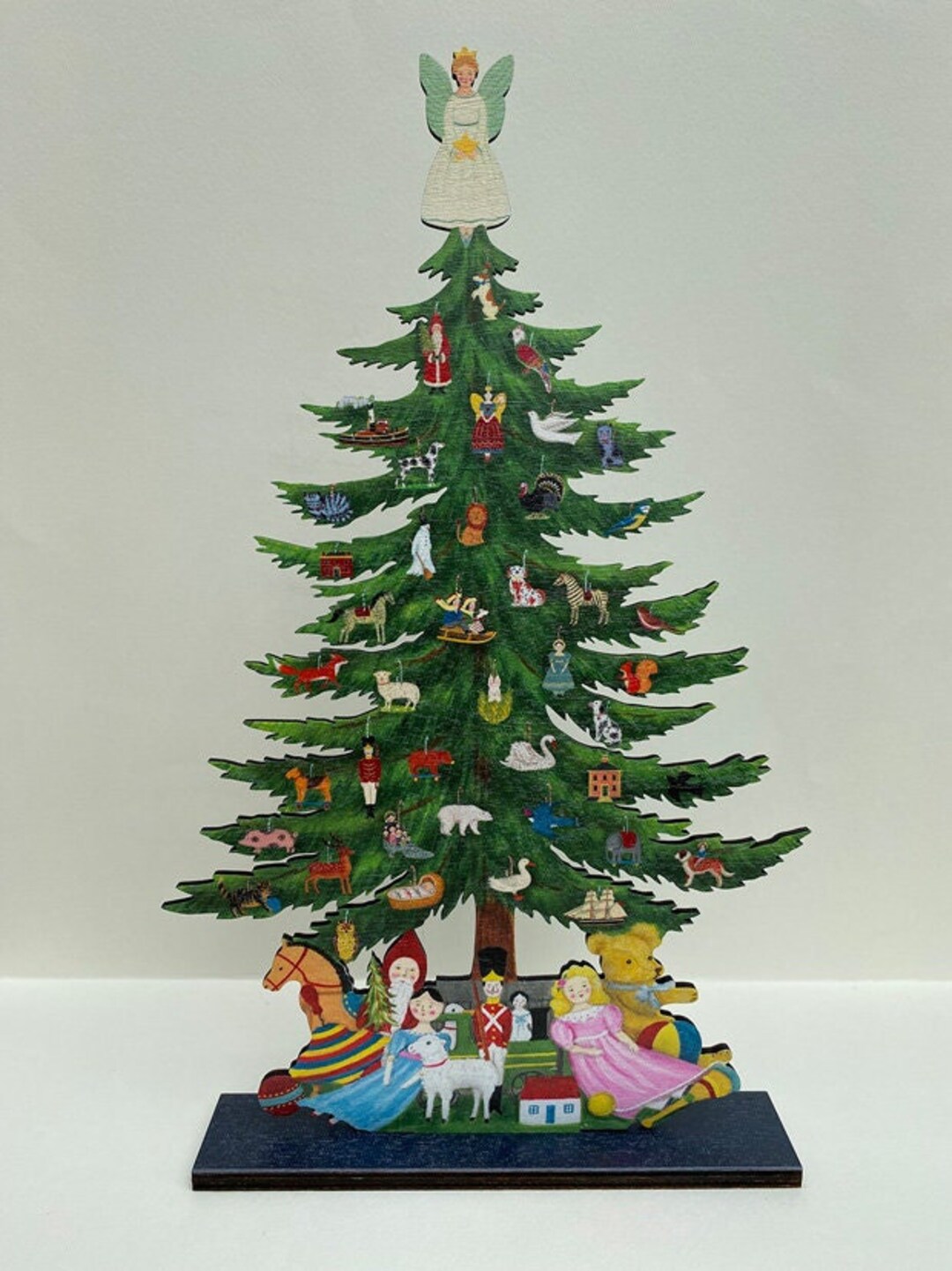 Christmas Tree Wooden Mantle Ornament - Etsy