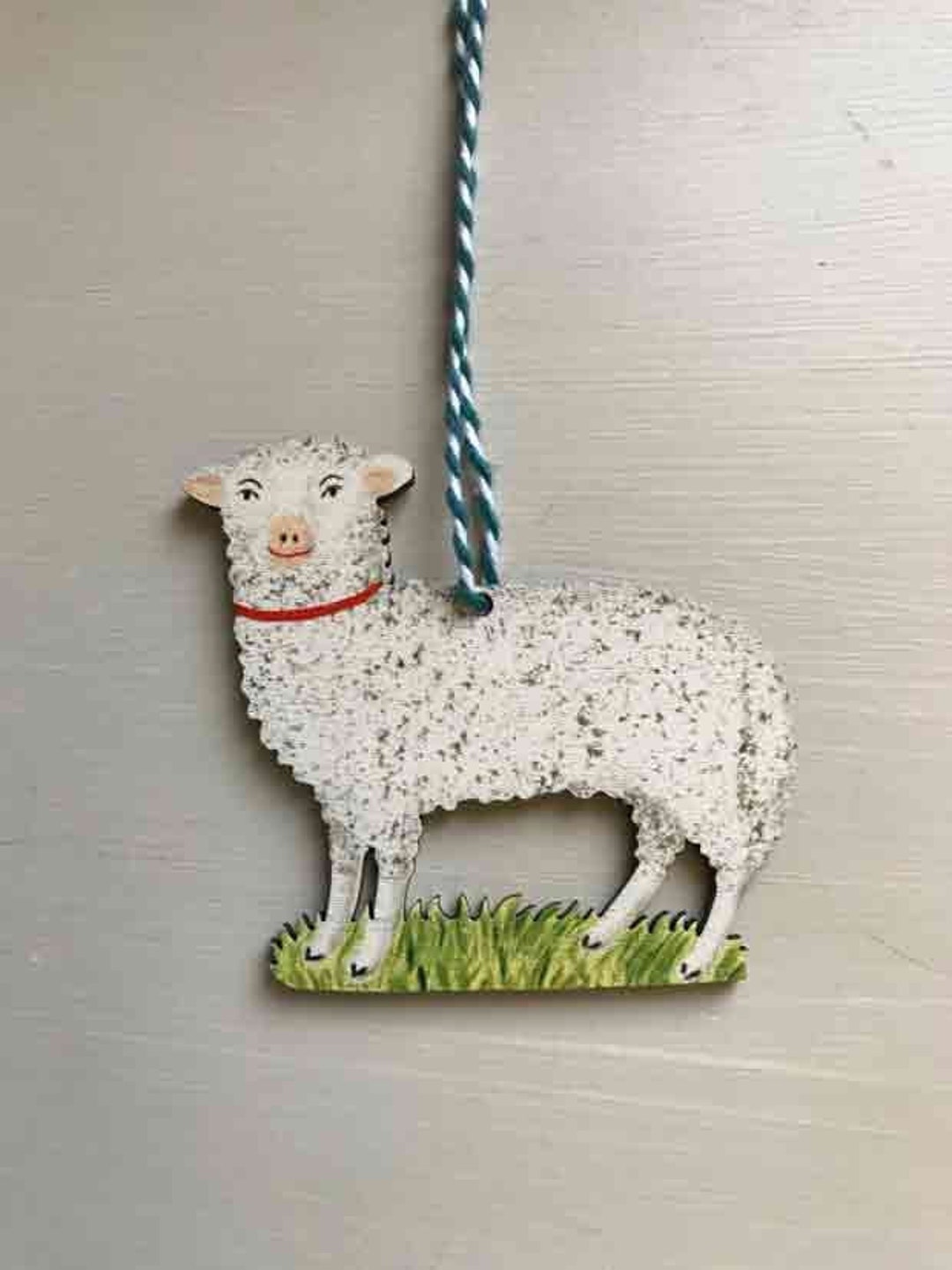 Lamb - Wooden Hanging Decoration - Etsy
