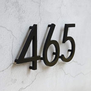 5 Inch Metal Floating House Numbers Matt Black - Etsy