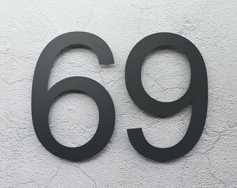 8 Inch Large House Numbers, Custom Metal Address Sign, Modern House ...