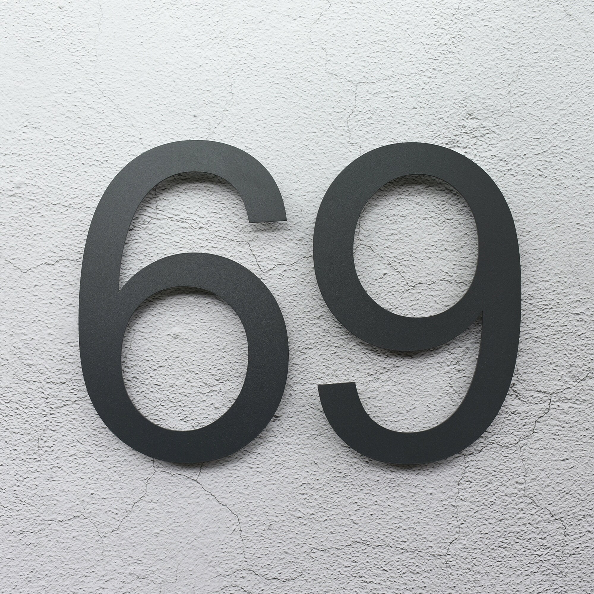 8 Inch Modern Metal House Numbers Black - Etsy Australia