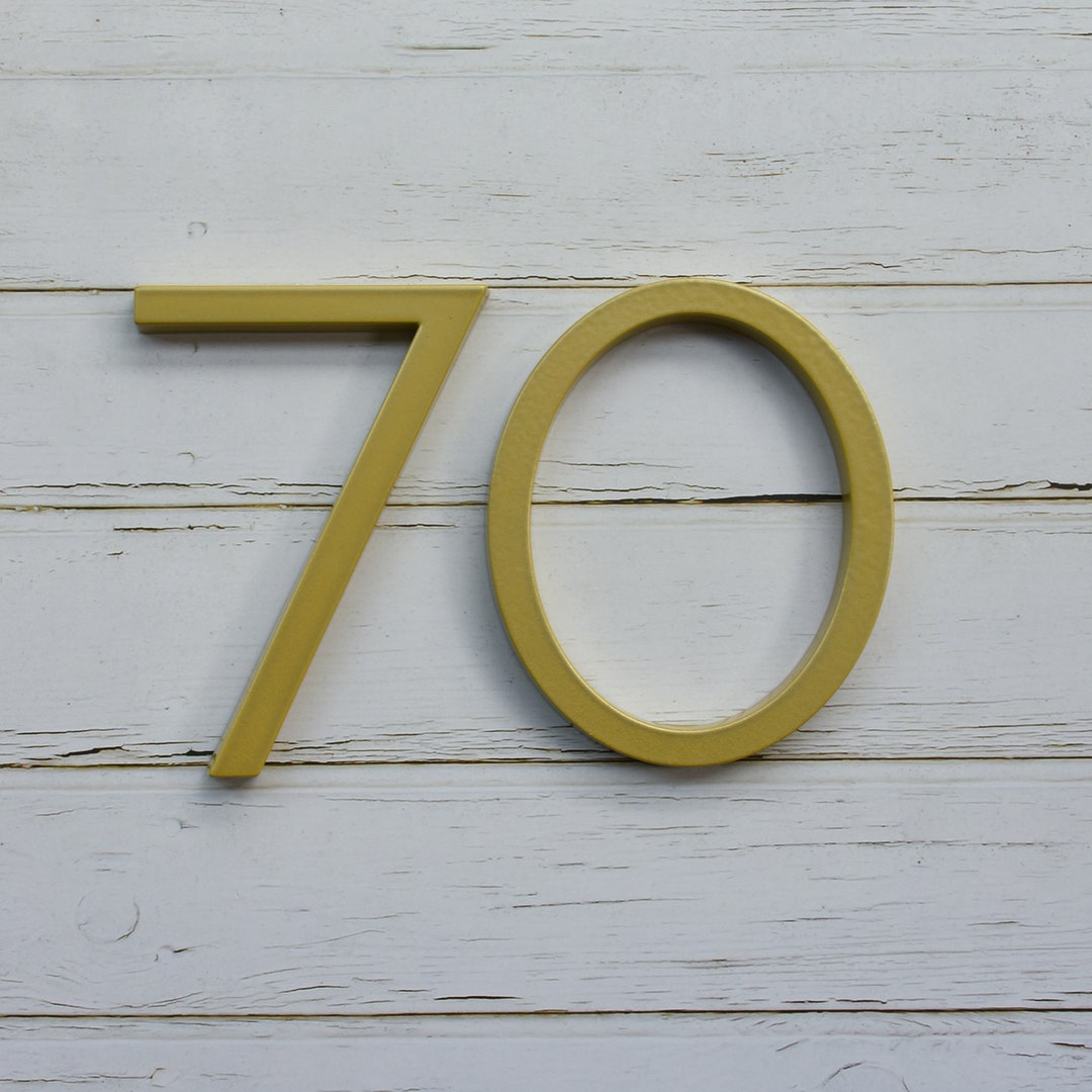 5 Inch Metal House Numbers Mailbox Numbers Gold - Etsy Canada