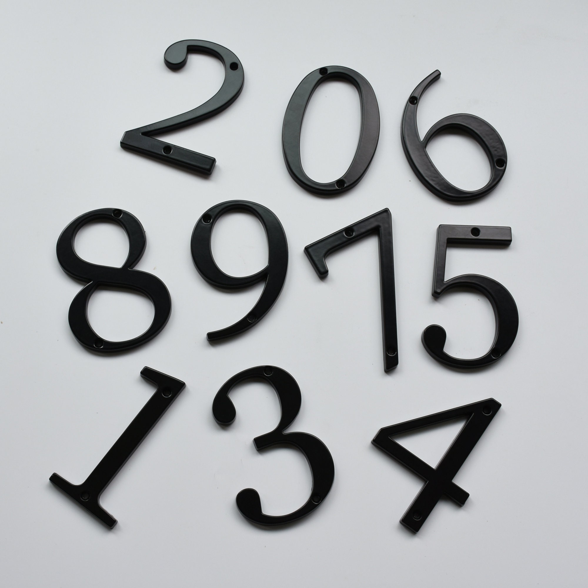 4 Inch Modern Metal House Numbers - Etsy