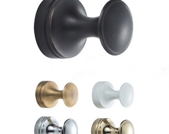 Walnut Wall Hook Solid Brass Hook Brass Wall Hooks Coat Hook Key Hooks Towel Hook Wall Hanger ...