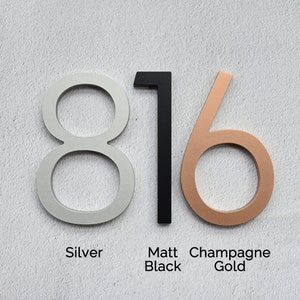 5 Inch Metal Floating House Numbers Matt Black - Etsy