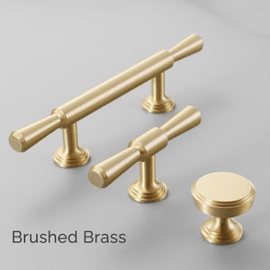 Modern Brass Knobs Drawer Pulls Handles - Etsy