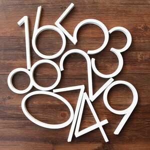6 Inch Modern Floating Metal House Numbers White - Etsy Canada