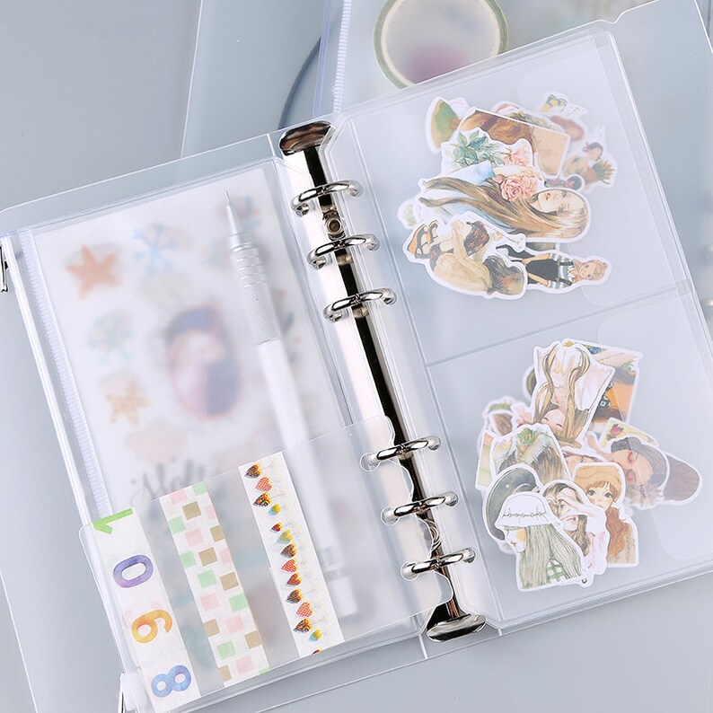 Stickers Storage & Organizer Bag PVC Pouch for Binder Notebook - Etsy