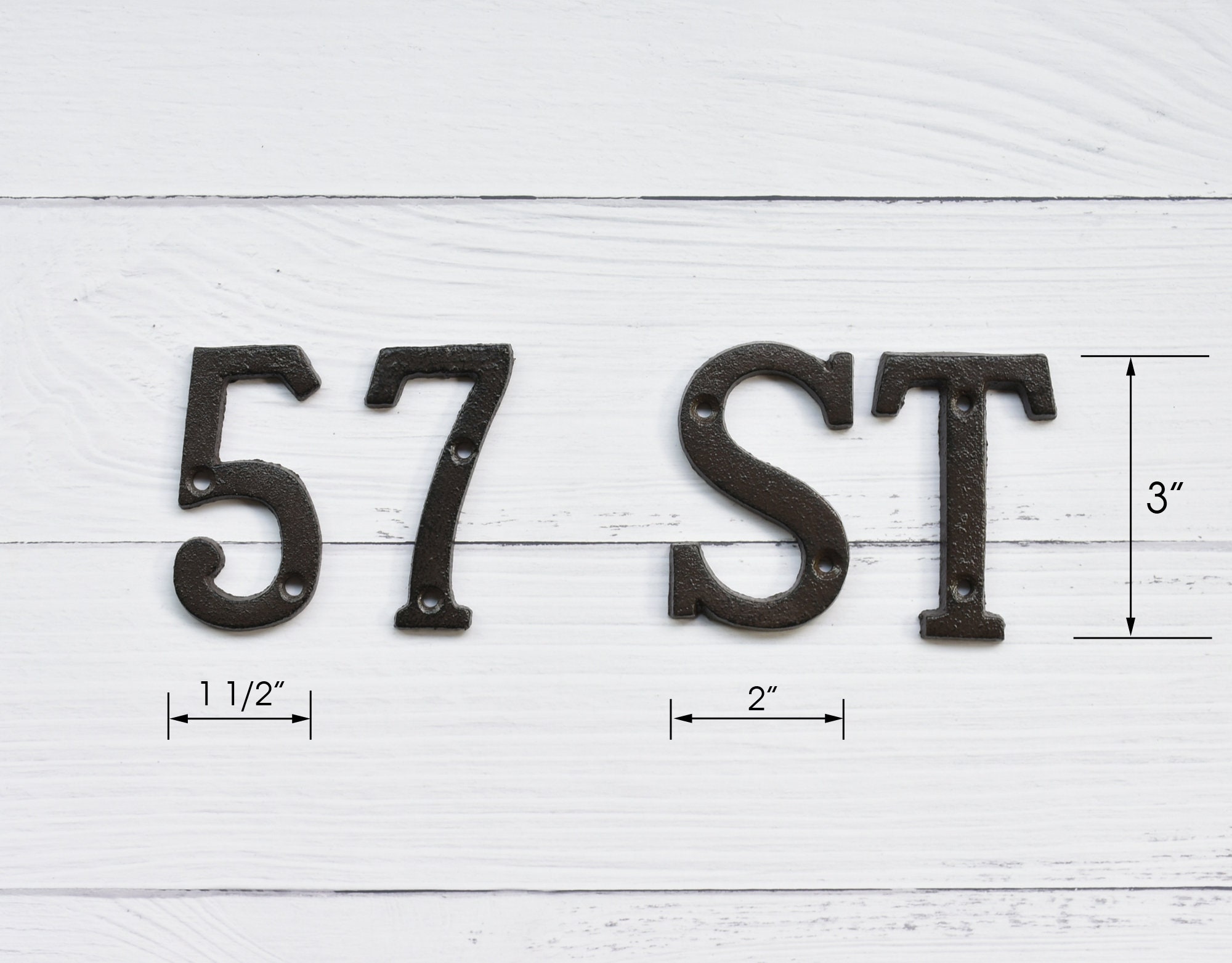 Antique Cast Iron House Numbers 3 Inch Rustic Address - Etsy UK