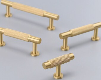 Antique Brass Knurled Handles - Etsy UK