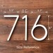 6 Inch Modern Floating Metal House Numbers White - Etsy Canada