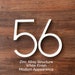 6 Inch Modern Floating Metal House Numbers White - Etsy Canada
