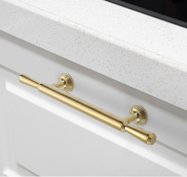 Modern Solid Brass Drawer Pulls Handles - Etsy