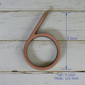 5 Inch Modern Metal House Numbers Bronze - Etsy Canada