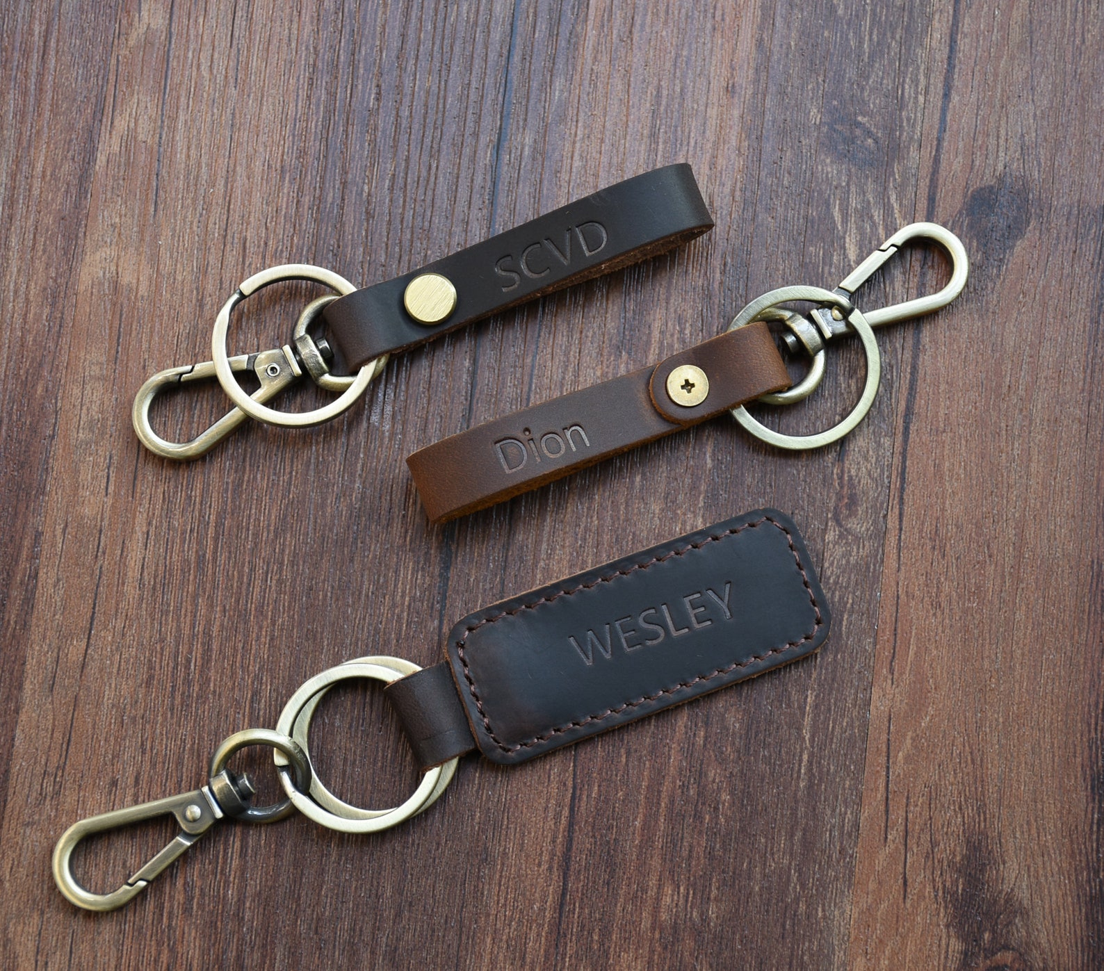 Leather Custom Keychain Graduation Gifts | Etsy