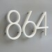 6 Inch Modern Floating Metal House Numbers White - Etsy Canada