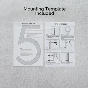 5 Inch Metal Floating House Numbers Matt Black - Etsy