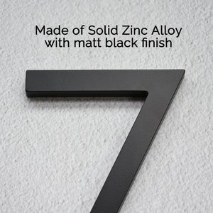 5 Inch Metal Floating House Numbers Matt Black - Etsy