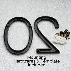 5 Inch Metal Floating House Numbers Matt Black - Etsy