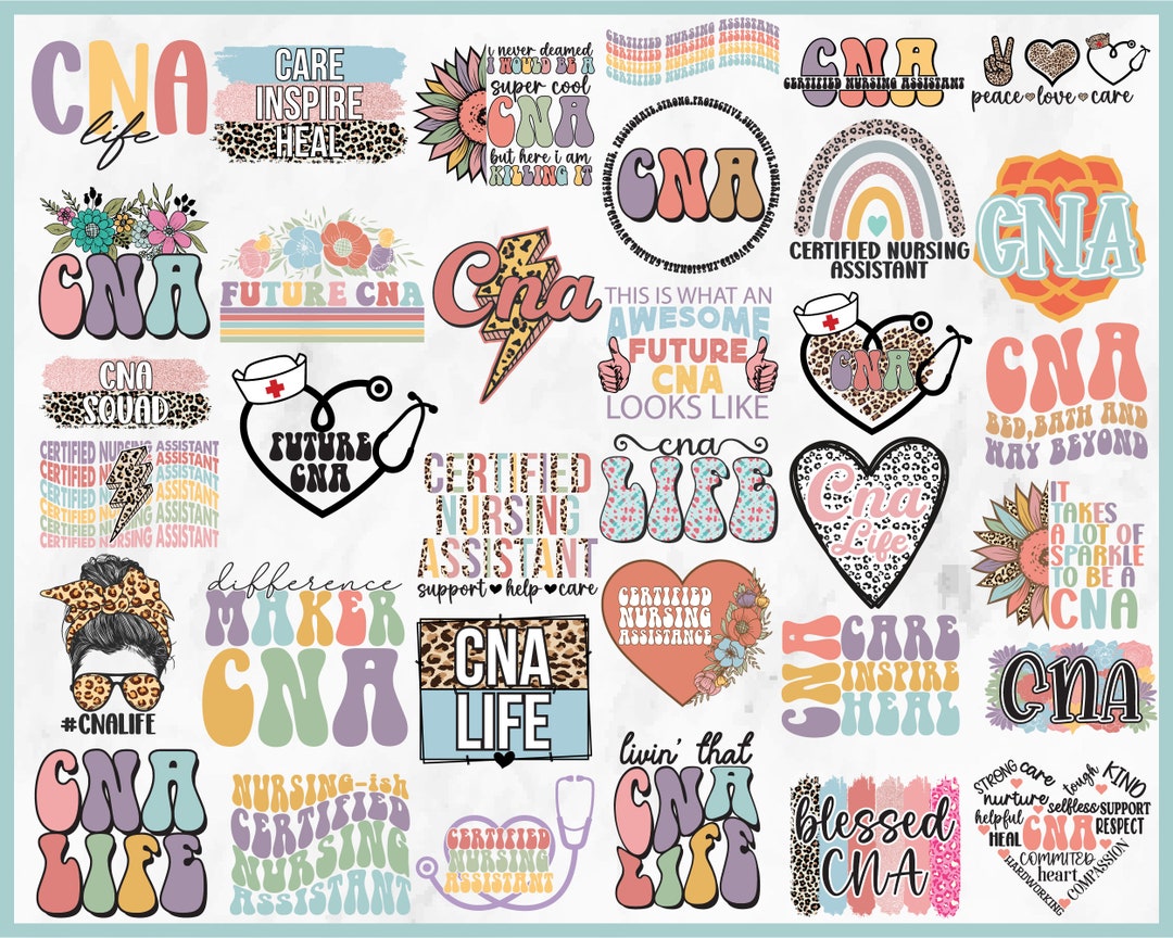 CNA Svg Png Bundle, Certified Nursing Assistan Life Sublimation Png ...