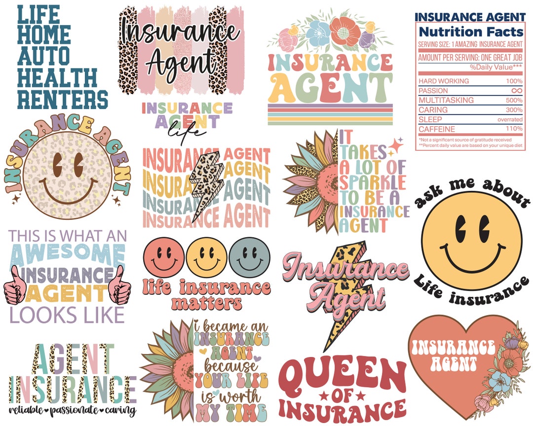 Insurance Agent Svg Png Bundle Sublimation Retro Printables Shirt ...