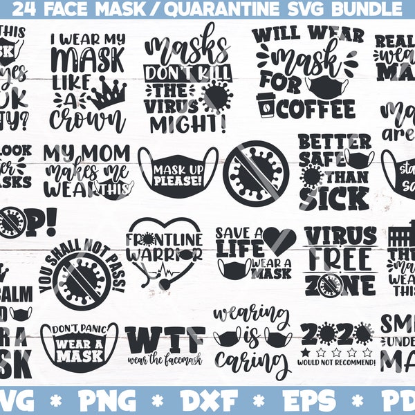 Mask Sayings Svg - Etsy