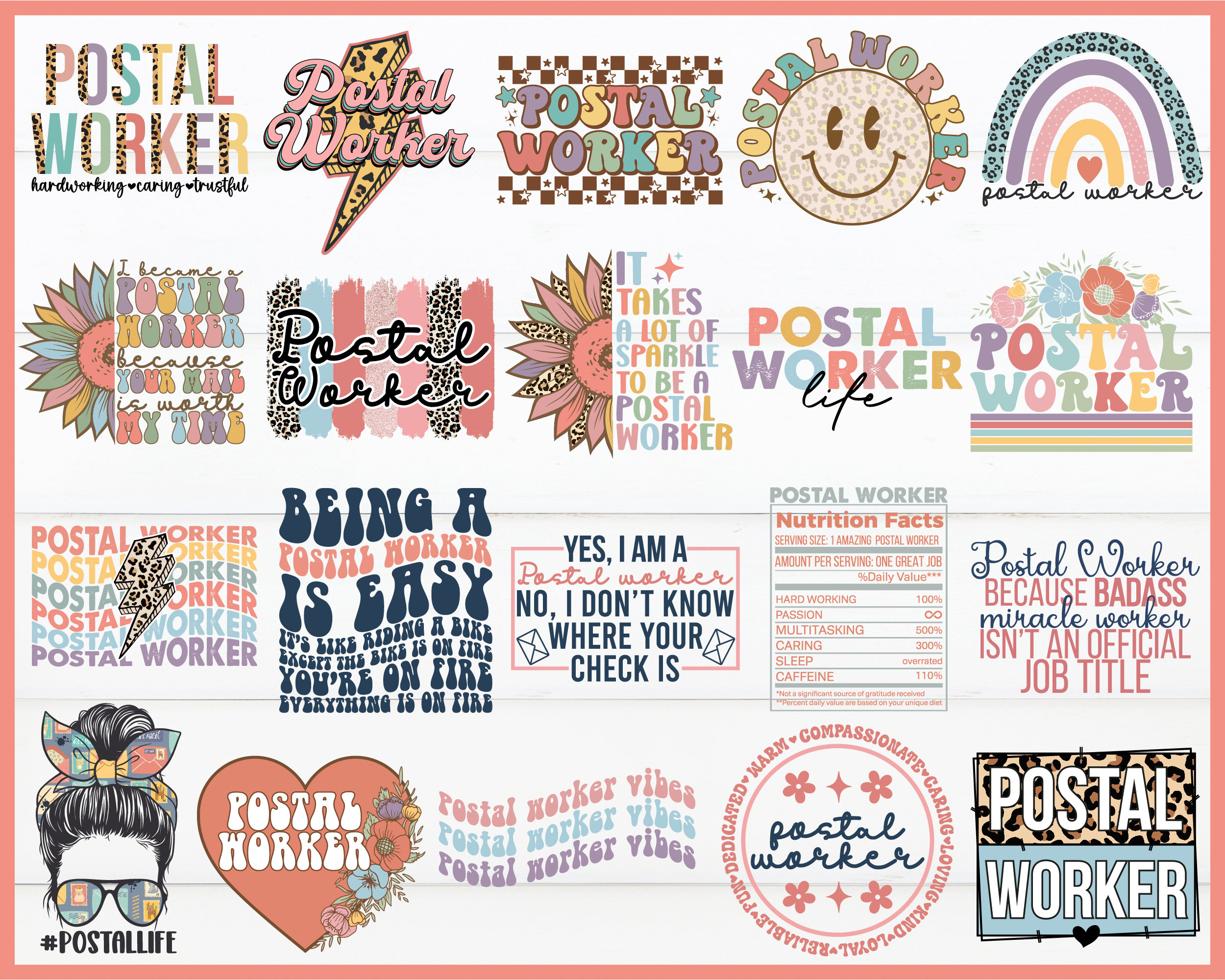 Postal Worker SVG PNG Bundle, Sublimation Designs (commercial Use) - Etsy