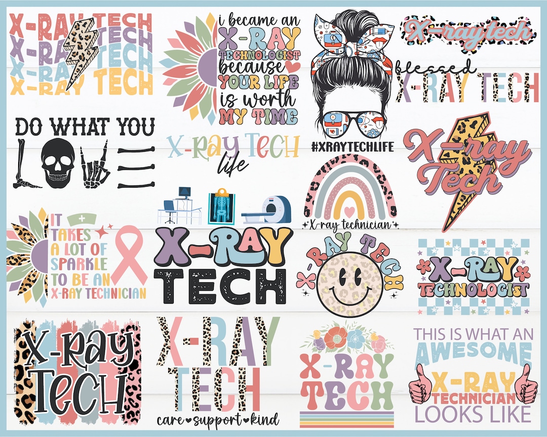 X-ray Tech SVG PNG Bundle, Radiologist Sublimation Designs (digital ...
