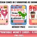 Valentine's Money Card PNG Bundle: 6 Printable Designs (digital ...