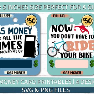 Gas Money Card, Money Card Holder PNG Bundle, Money Card PNG Designs ...