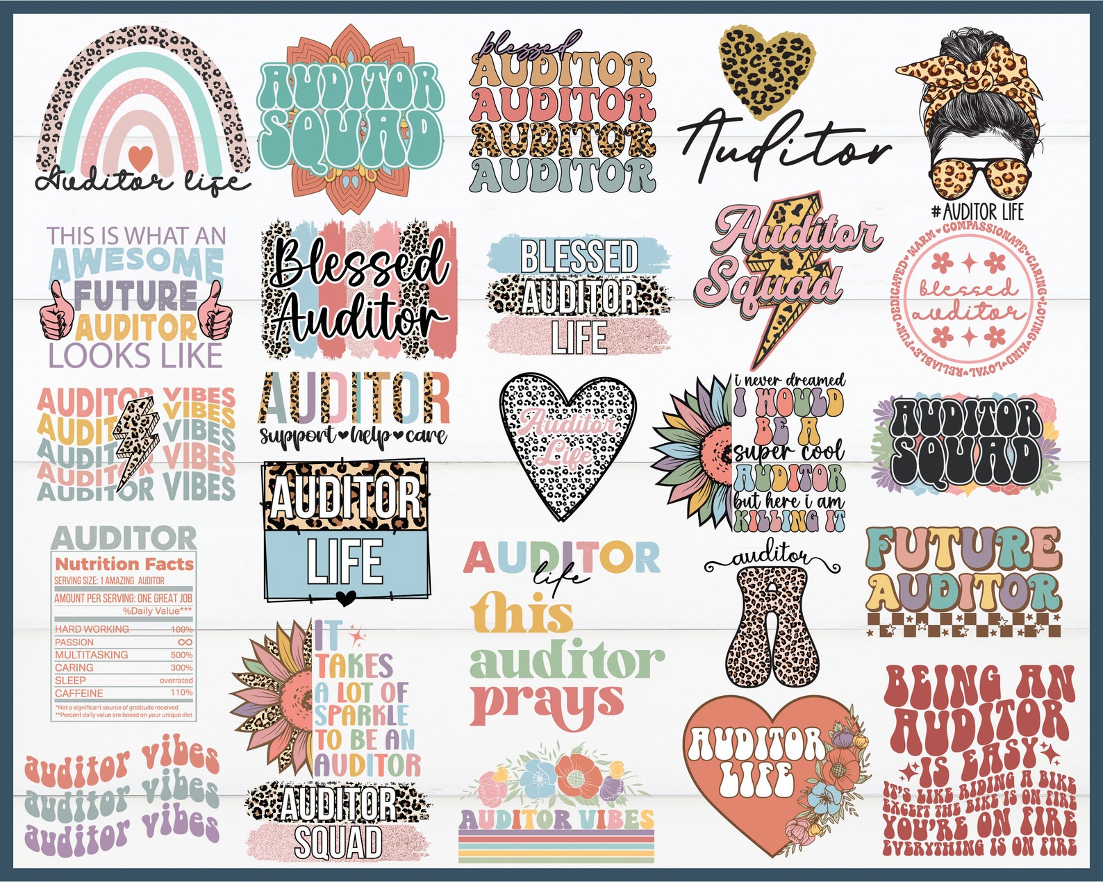 Auditor SVG PNG Bundle, Shirt Designs (digital Download) - Etsy