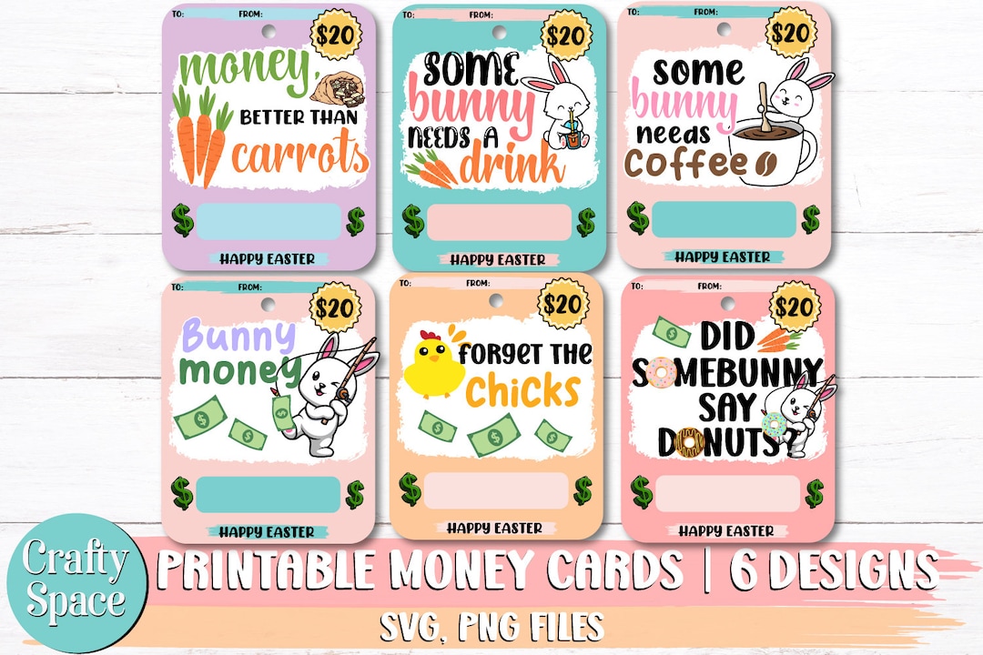 Easter Money Card Bundle, Easter Money Card PNG, Easter Money Card SVG ...
