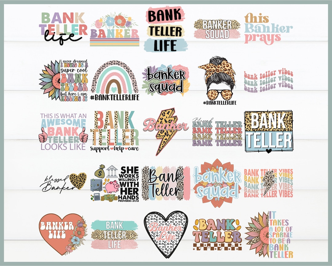 Bank Teller Svg Png Bundle, Banker Sublimation Designs, Shirt Designs ...