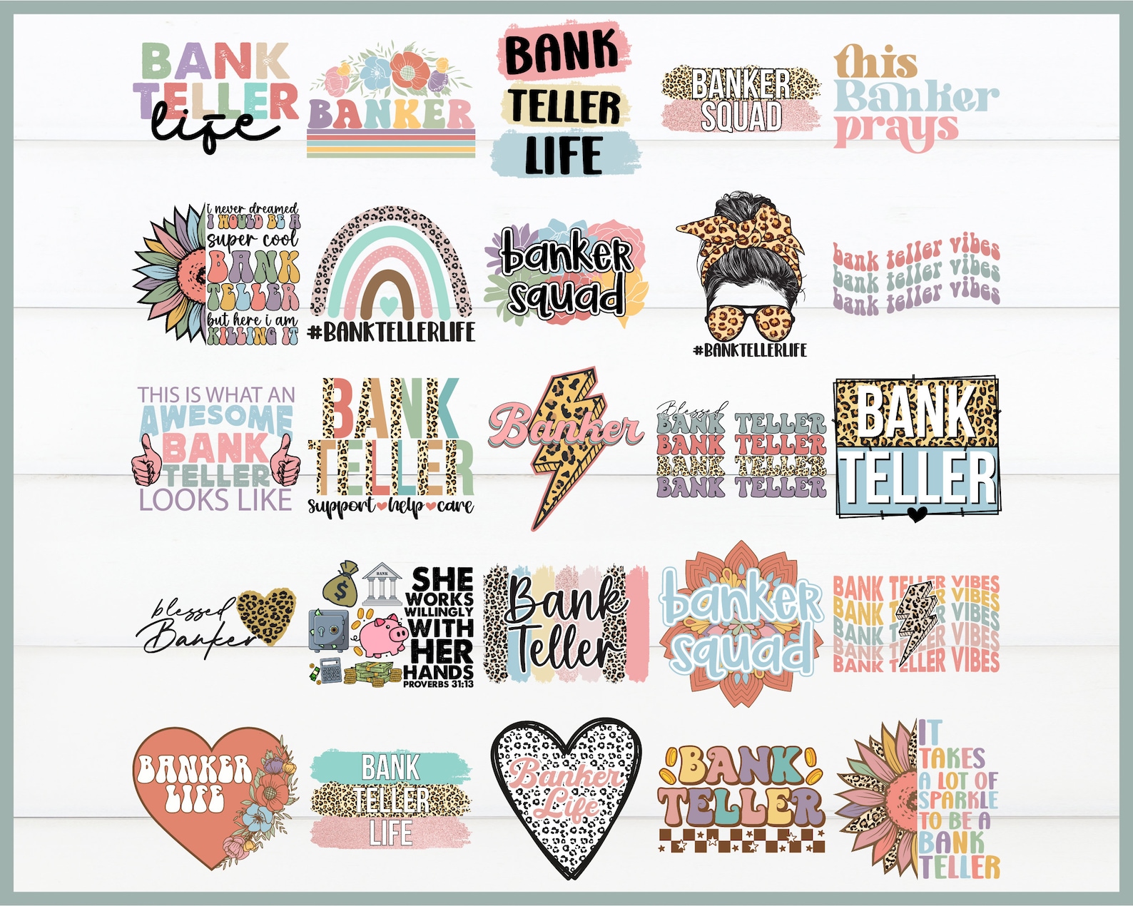 Bank Teller Svg Png Bundle, Banker Sublimation Designs, Shirt Designs ...
