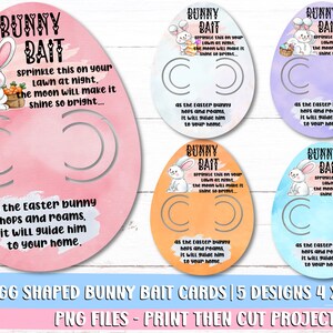 Bunny Bait Card Mega Bundle PNG Files, Printable Easter Bunny Bait Card ...