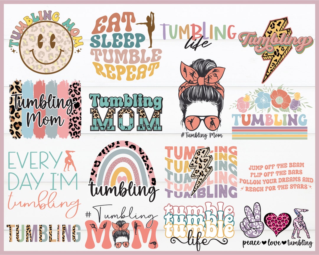 Tumbling Mom Svg Png Bundle Eat Sleep Tumble Momlife Leopard Print ...