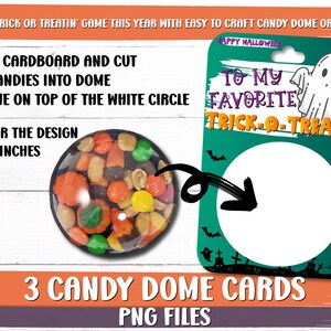 Printable Halloween Candy Dome Ornaments Bundle | Candy Dome Cards PNG ...