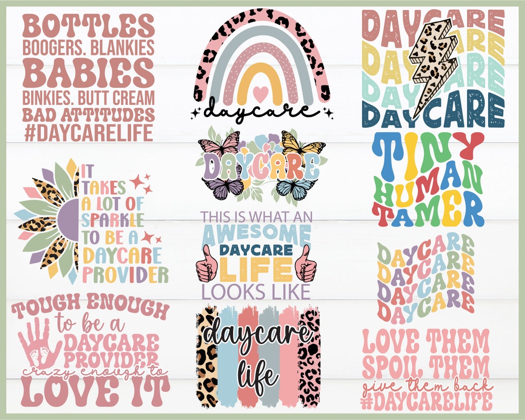 Daycare Teacher PNG SVG Bundle, Childcare Designs (digital Download) - Etsy