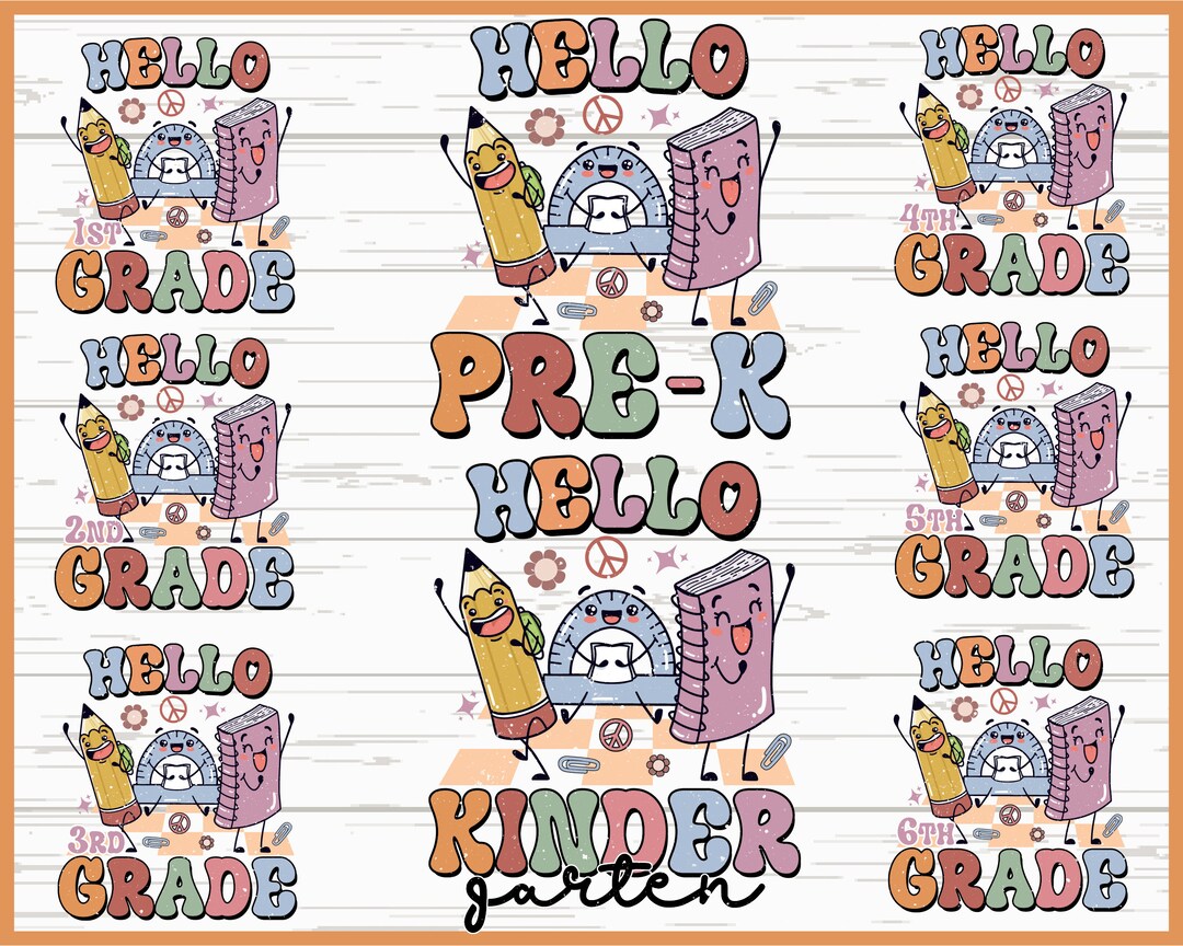 Retro Back to School PNG Sublimation Bundle (digital Files) - Etsy