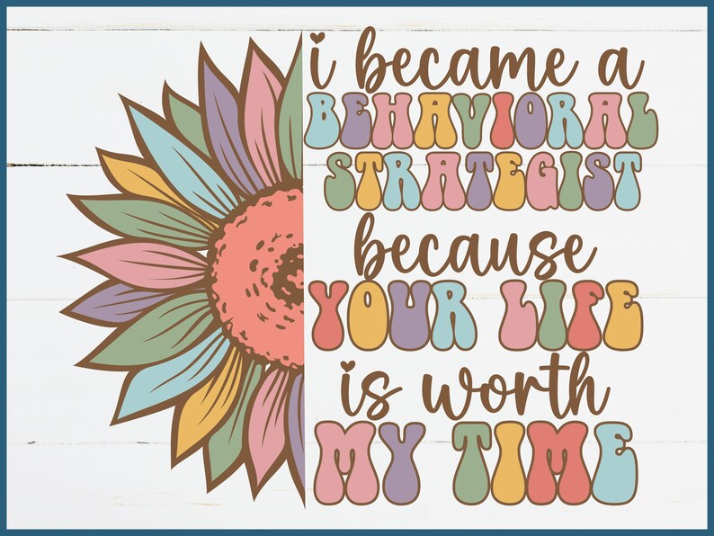Behavioral Strategist SVG PNG Bundle: Boho Rainbow Sunflower Designs ...