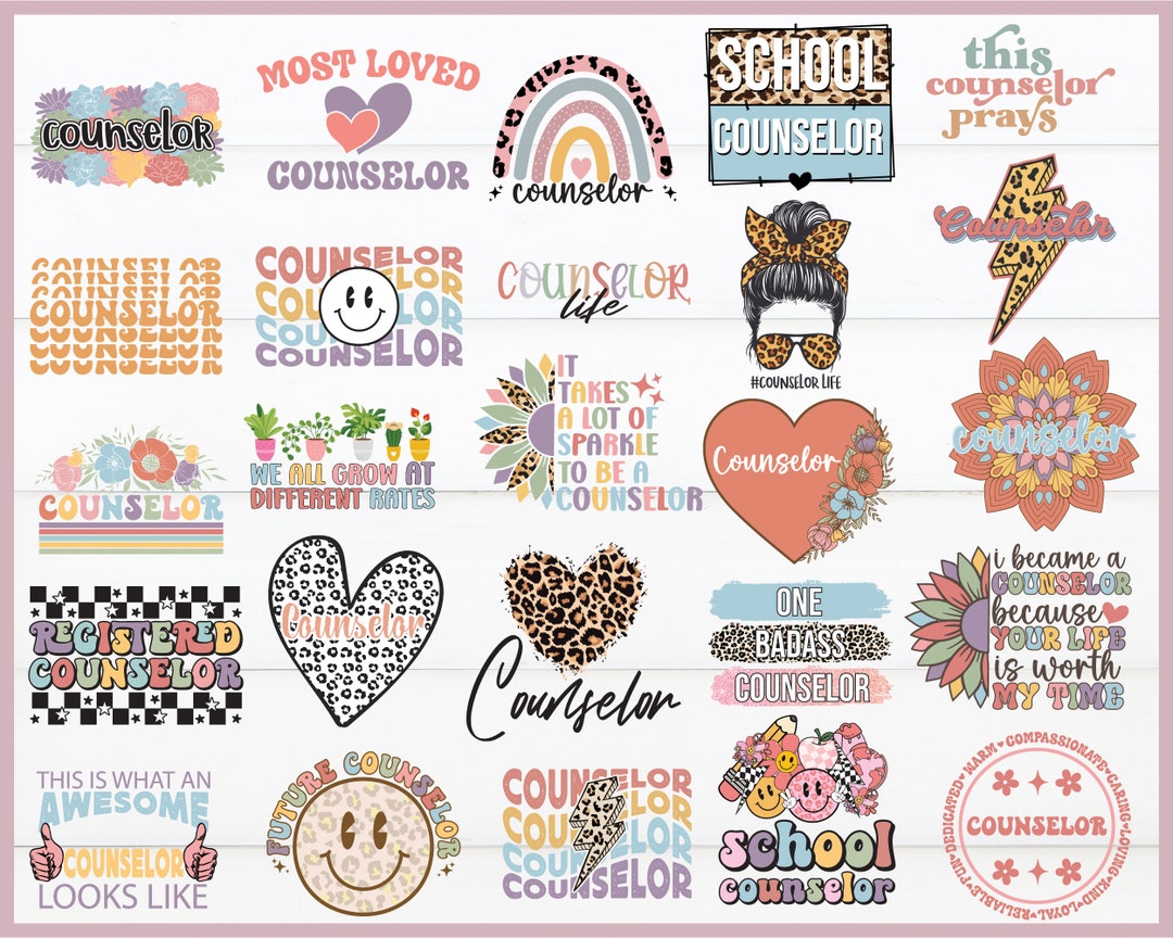 School Counselor SVG PNG Bundle, School Counselor Sublimation Designs ...