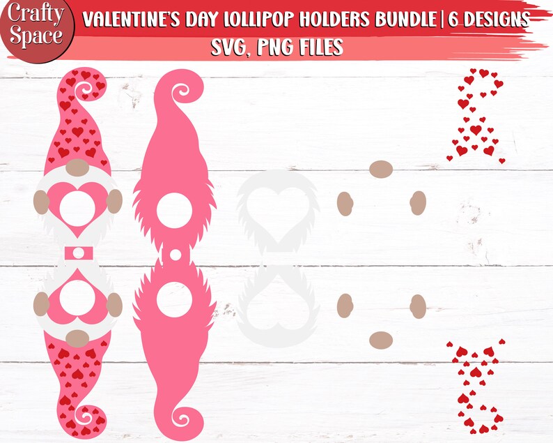 Valentine Lollipop Holder SVG Bundle: 6 Designs (digital Download) - Etsy